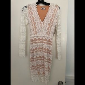 Nightcap | Dresses | Night Cap Long Sleeve Lace White Dress | Poshmark